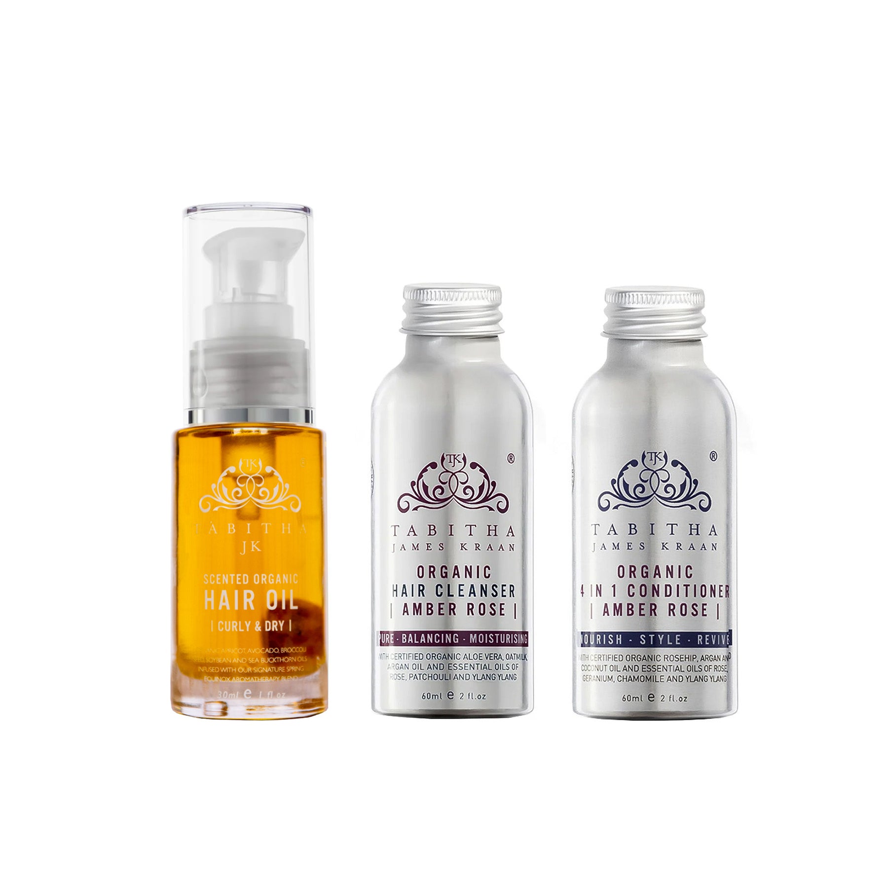 Amber Rose Discovery Set - Curly & Dry hair types – Tabitha James Kraan ...